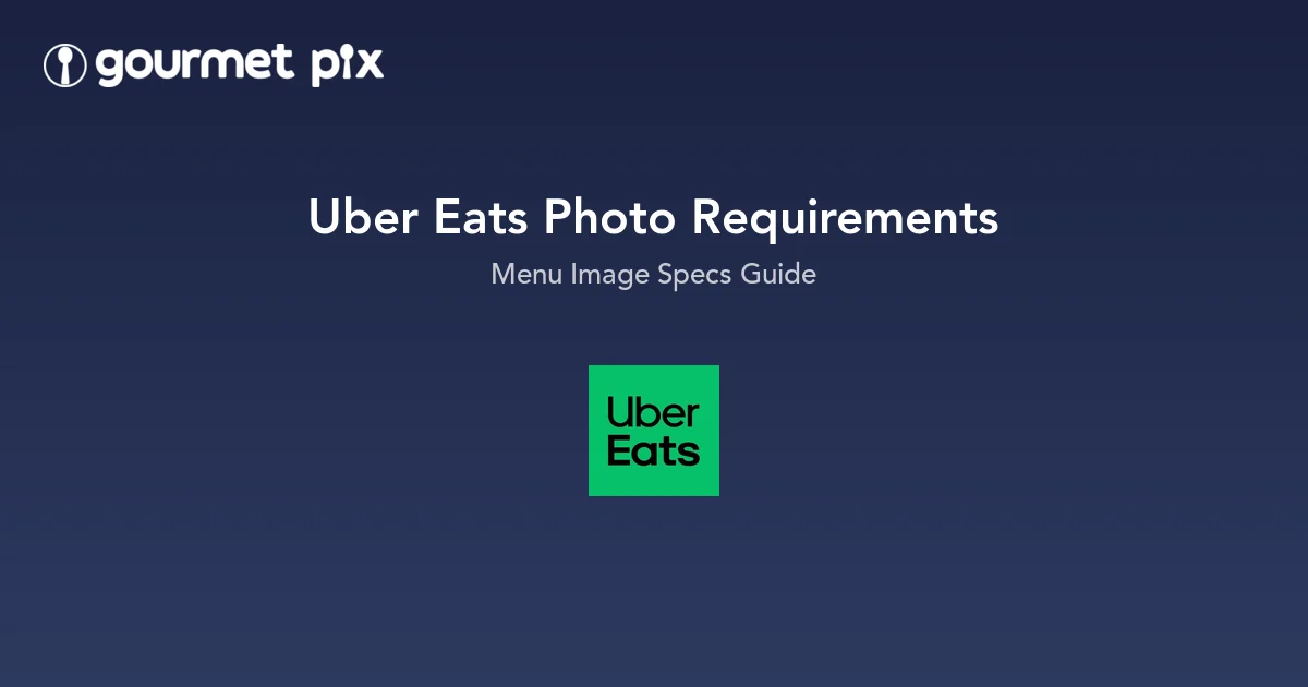 Uber Eats Photo Requirements 2026 | Menu Image Specs